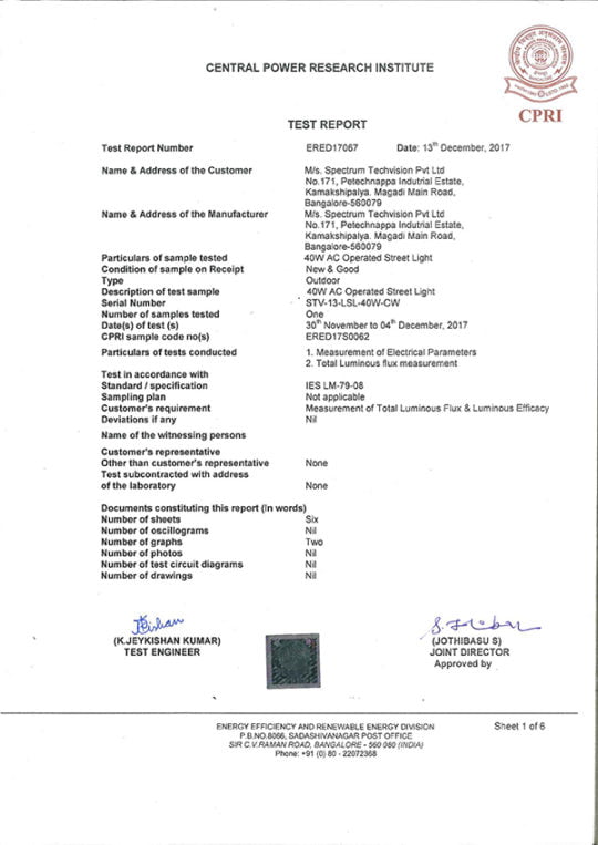 Certification – Spectrum